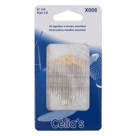 Hand Sewing Needles Embroidery Assorted No 3-9