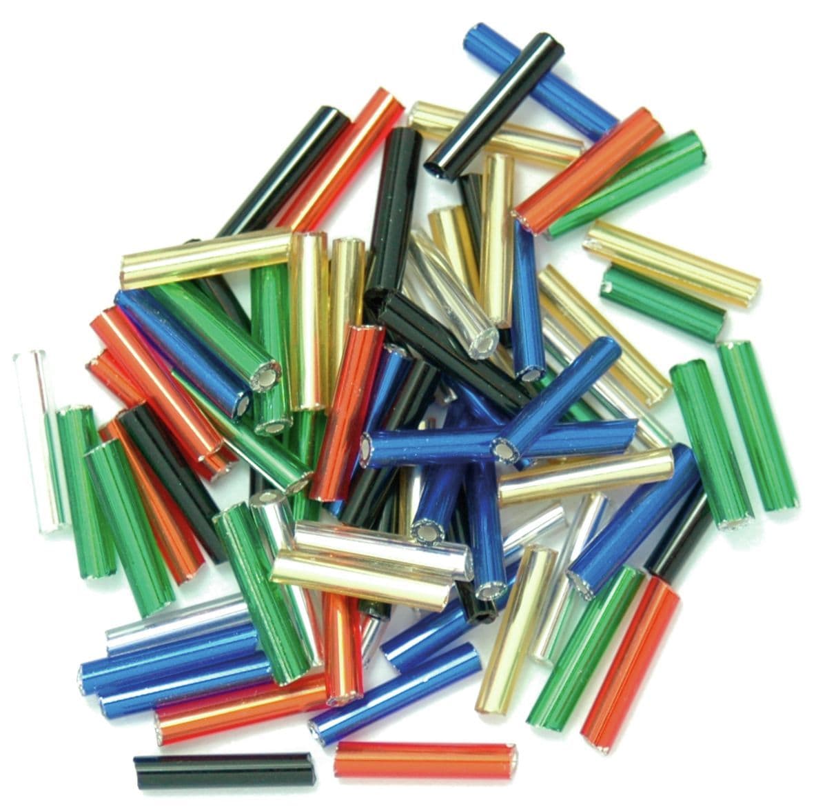 Long Bugle Beads Full Colour Range - Choice of Pack Size