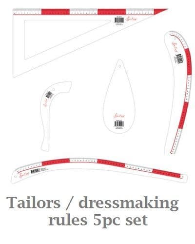 NL4131 Template Set Tailor s Rule 5 Pieces