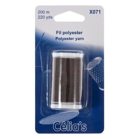 Polyester Thread Dark Brown 200m