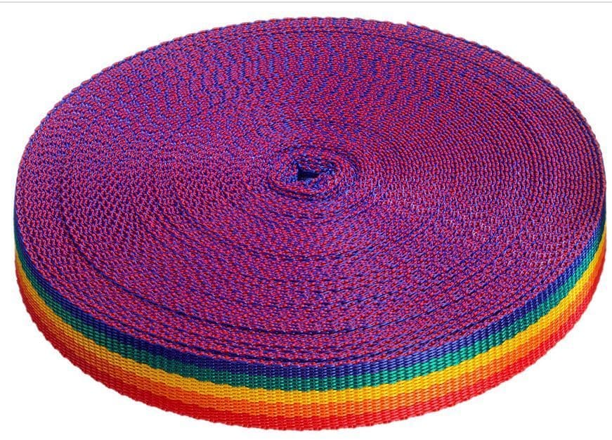 Rainbow Polyprop webbing 25mm