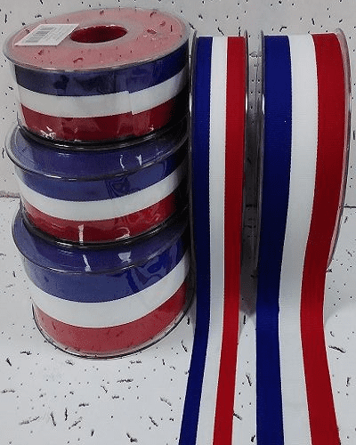 Tri Colour ribbons Red White Blue