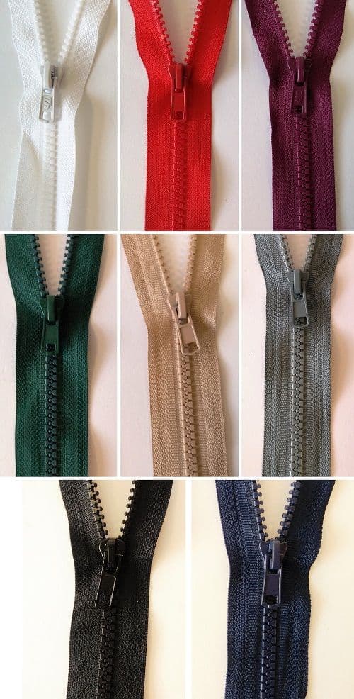 Z00032 Plastic Chunky Open Ended Zips - 24"/61cm