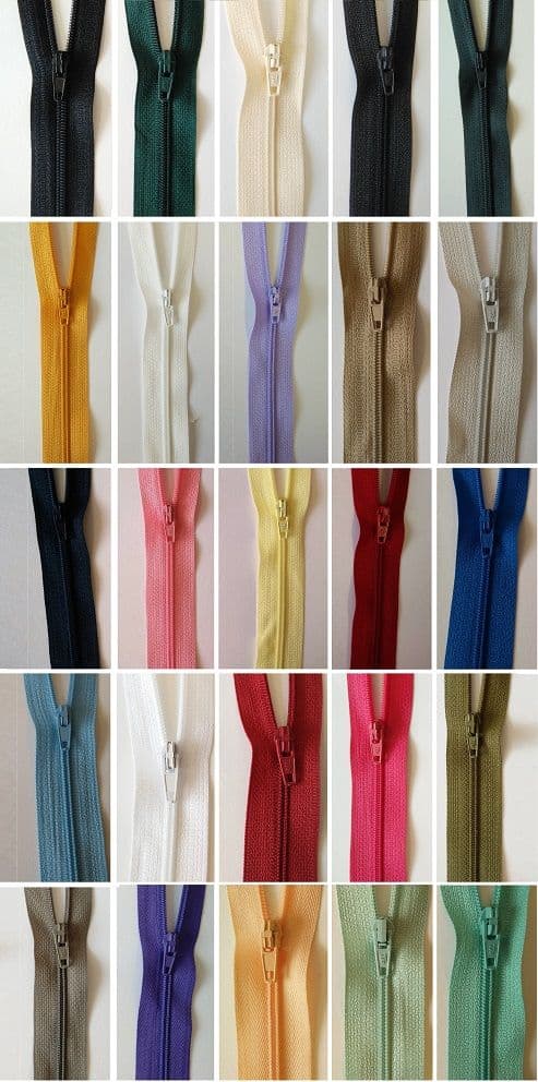 Z00109 Nylon Closed End Dress Zips - 16"/41cm