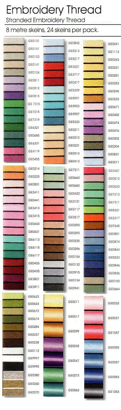 GE Variegated Embroidery Thread - SHADE 1
