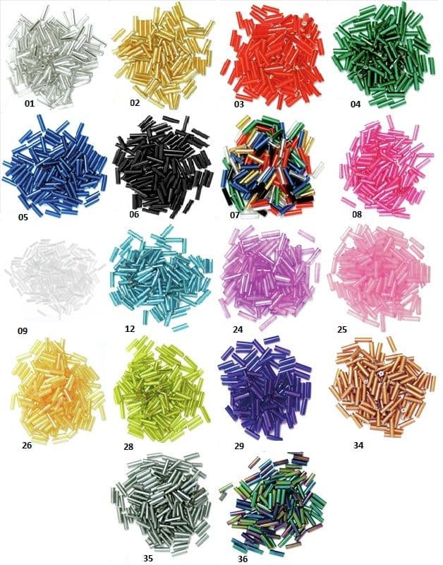 Bugle Beads Full Colour Range - Choice of Pack Size