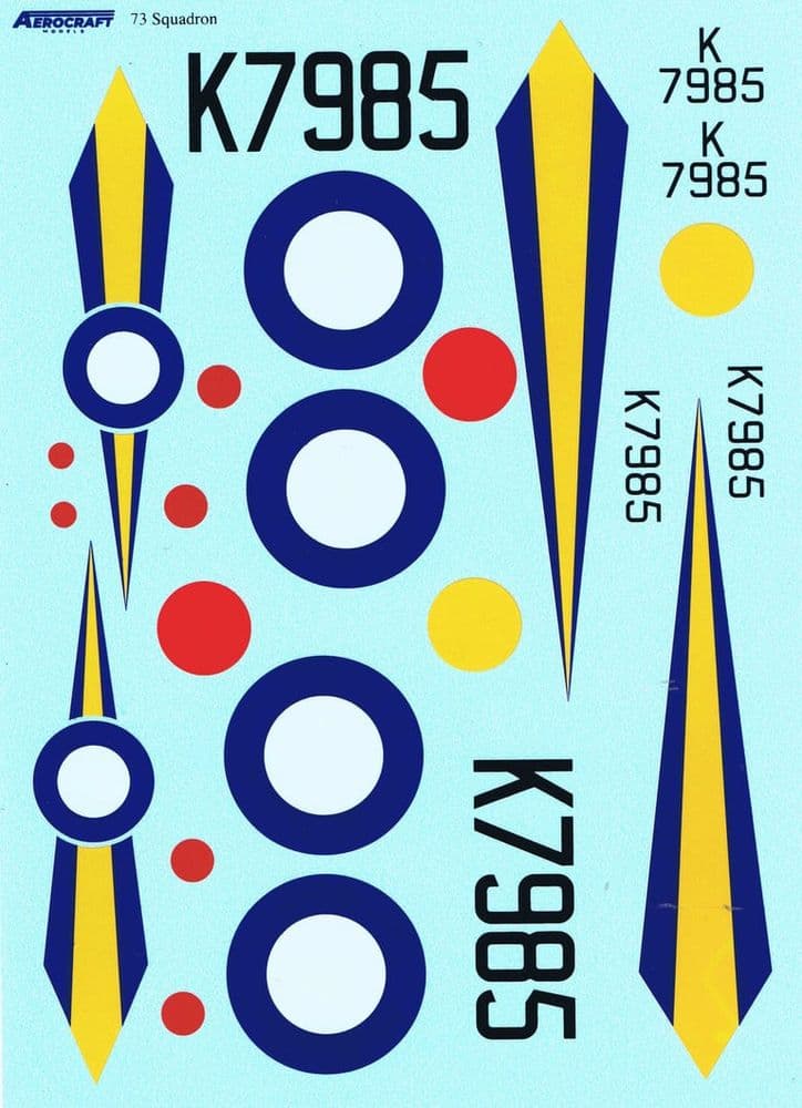 Gloster Gladiator Decals for 73 Sqn RAF 1/32