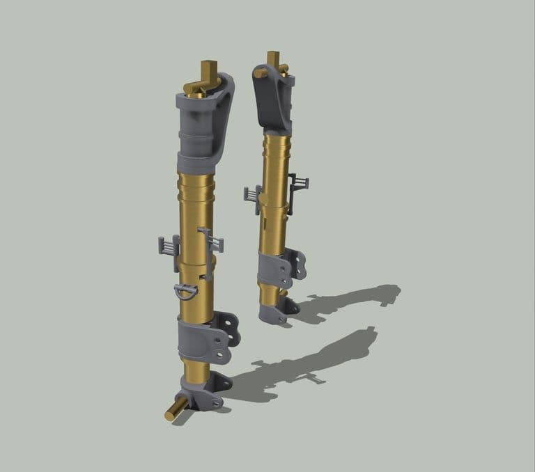 Grumman F-14A & D Tomcat undercarriage for 1/32 Trumpeter kit