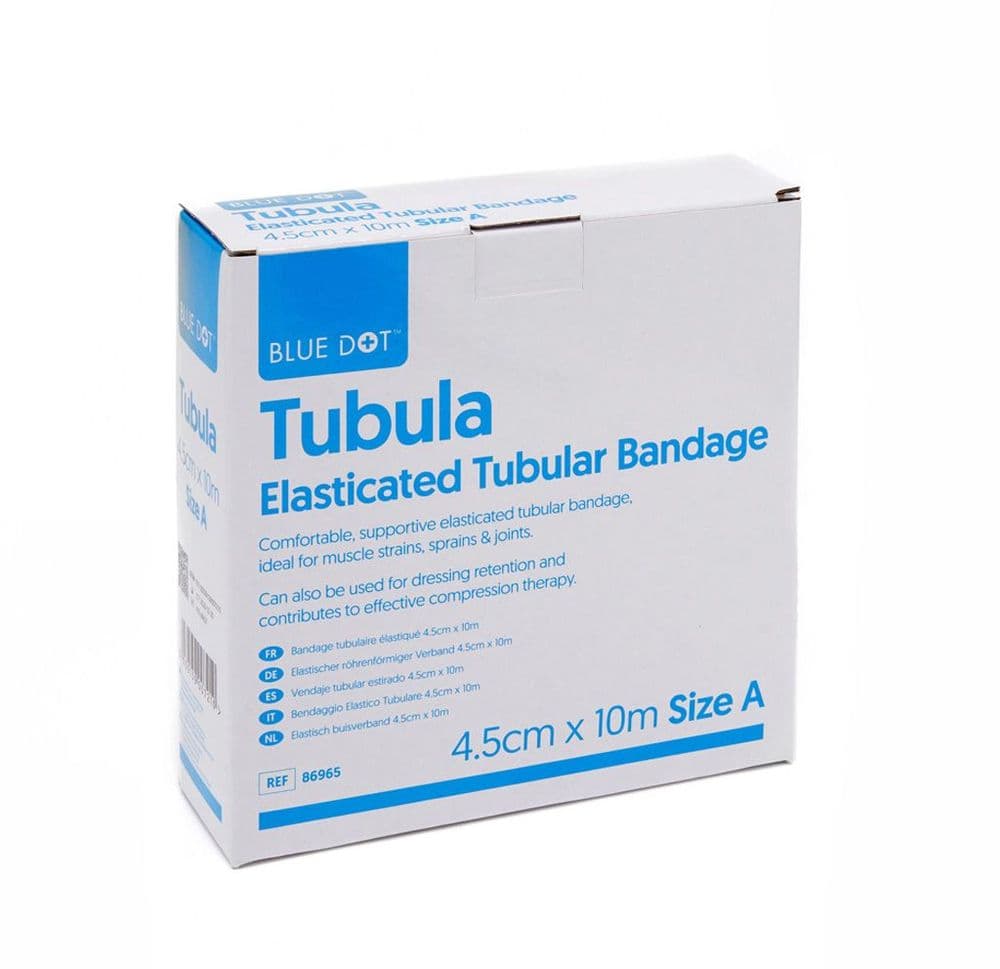 Blue Dot Size A Tubular Bandage 4 5cm x 10m