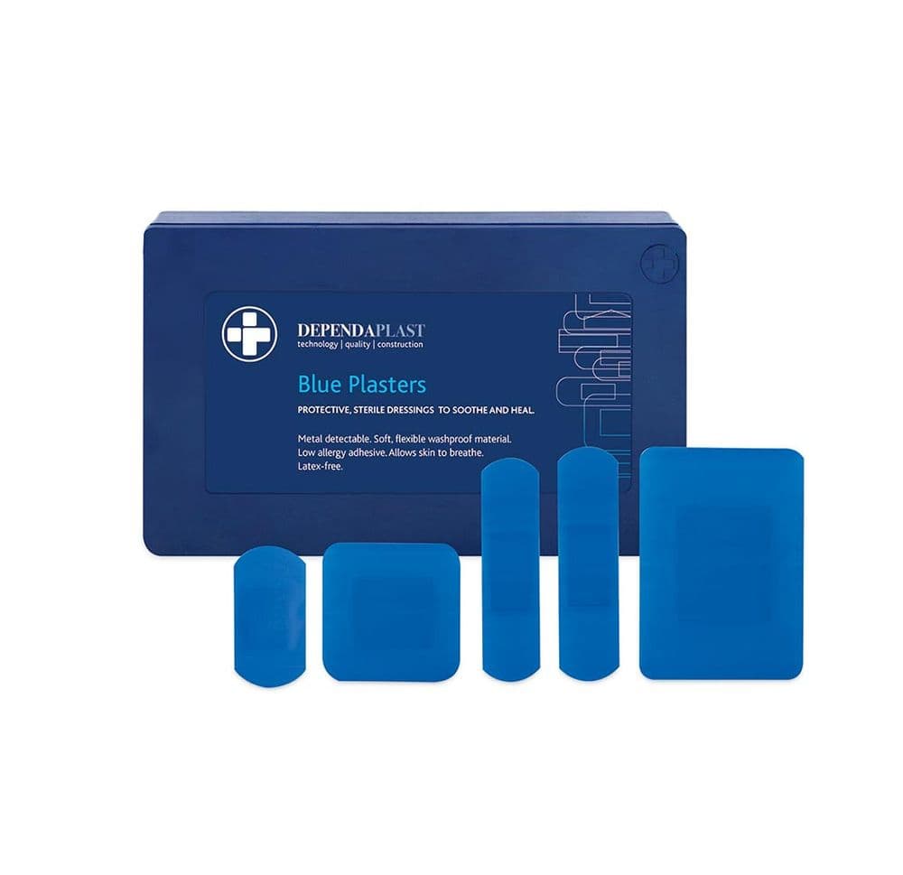 Dependaplast Blue Plasters in Blue Plastic Box 120