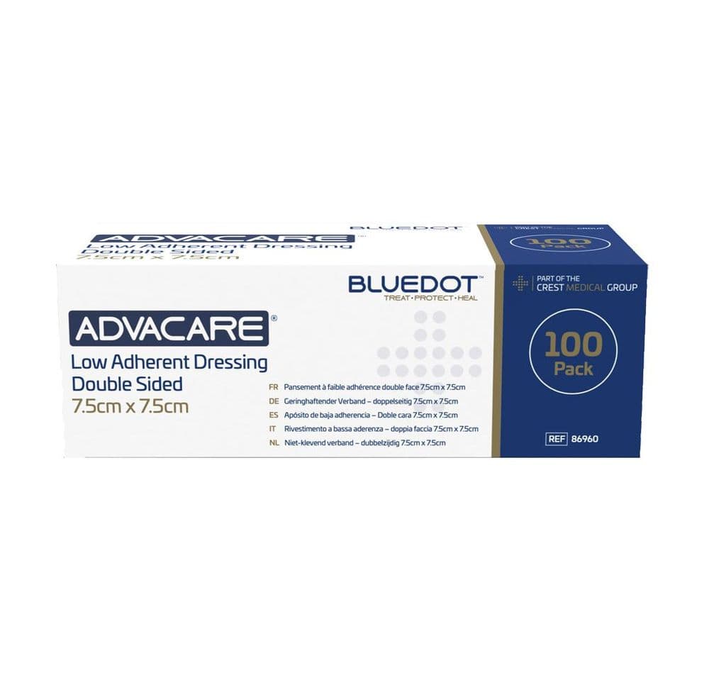 Low Adherent Dressing 7 5cm x 7 5cm Box of 100