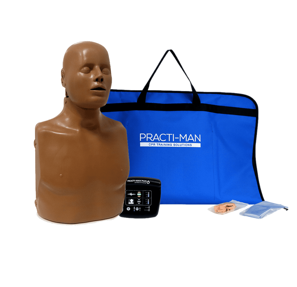 PractiMan Plus CPR Manikin Dark Skin with Bag