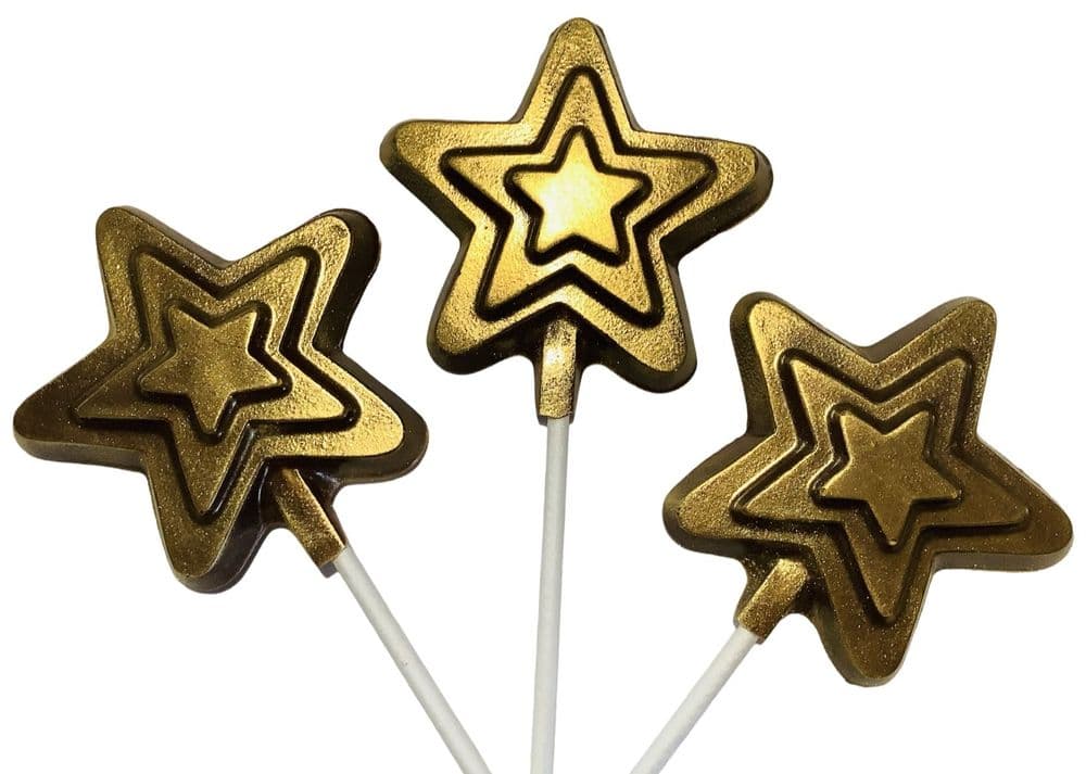 Chocolate Star Lollipops