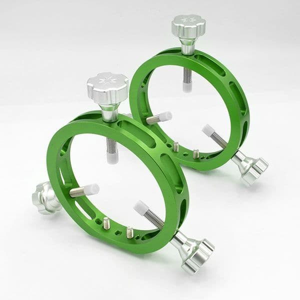 Altair TMS Ultra Light 100mm Guide Scope Rings - GREEN Anodised