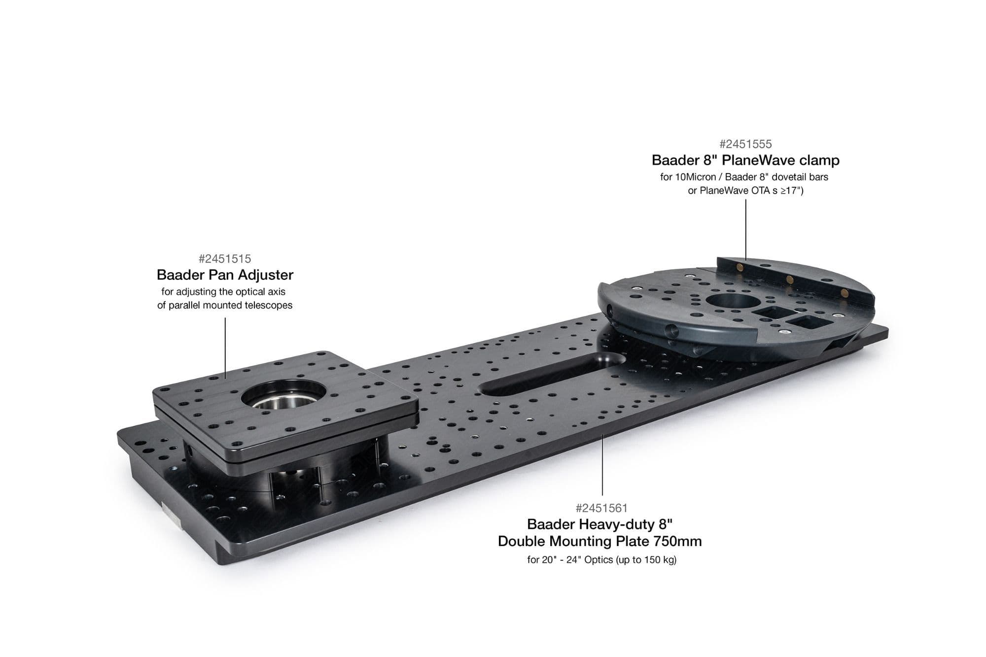 Baader Heavy-Duty 8" Double Mounting Plate 750mm For 20" - 24" Optics ...
