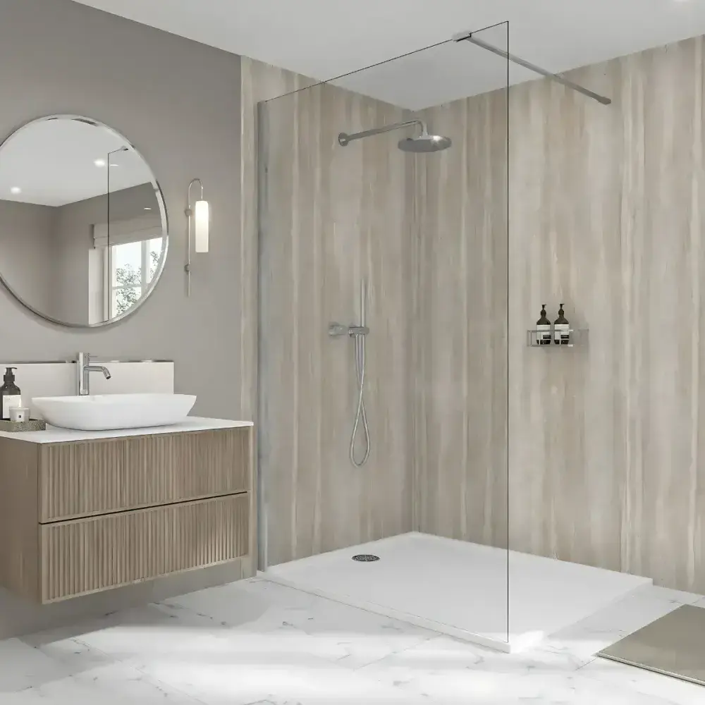 Mermaid Elite Shower Panels - Alpenina Marble