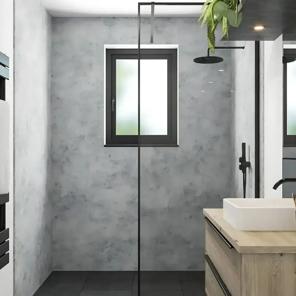 Mermaid Elite Shower Panels - Caliza Matt