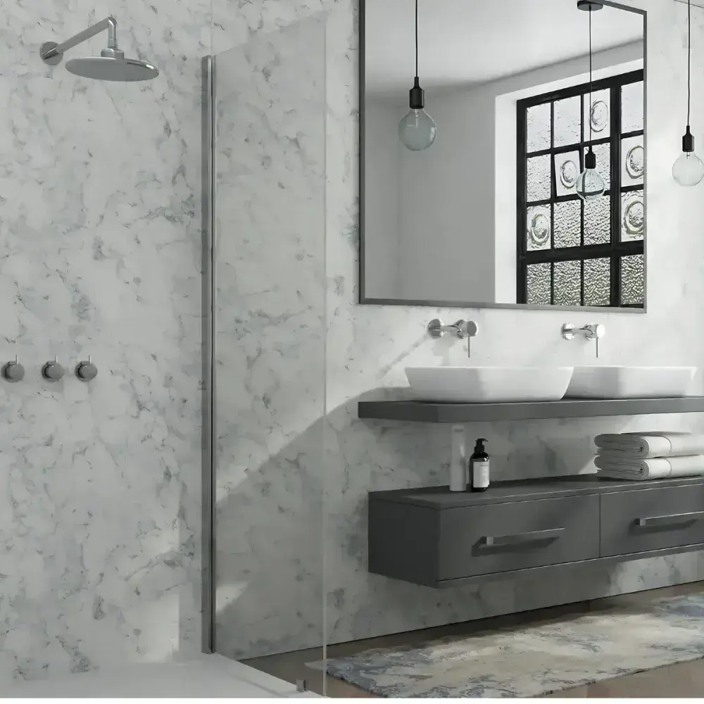 Mermaid Elite Shower Panels - Milano Marble