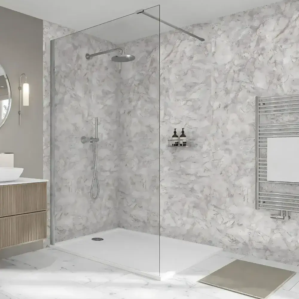 Mermaid Elite Shower Panels - Natural Pietra