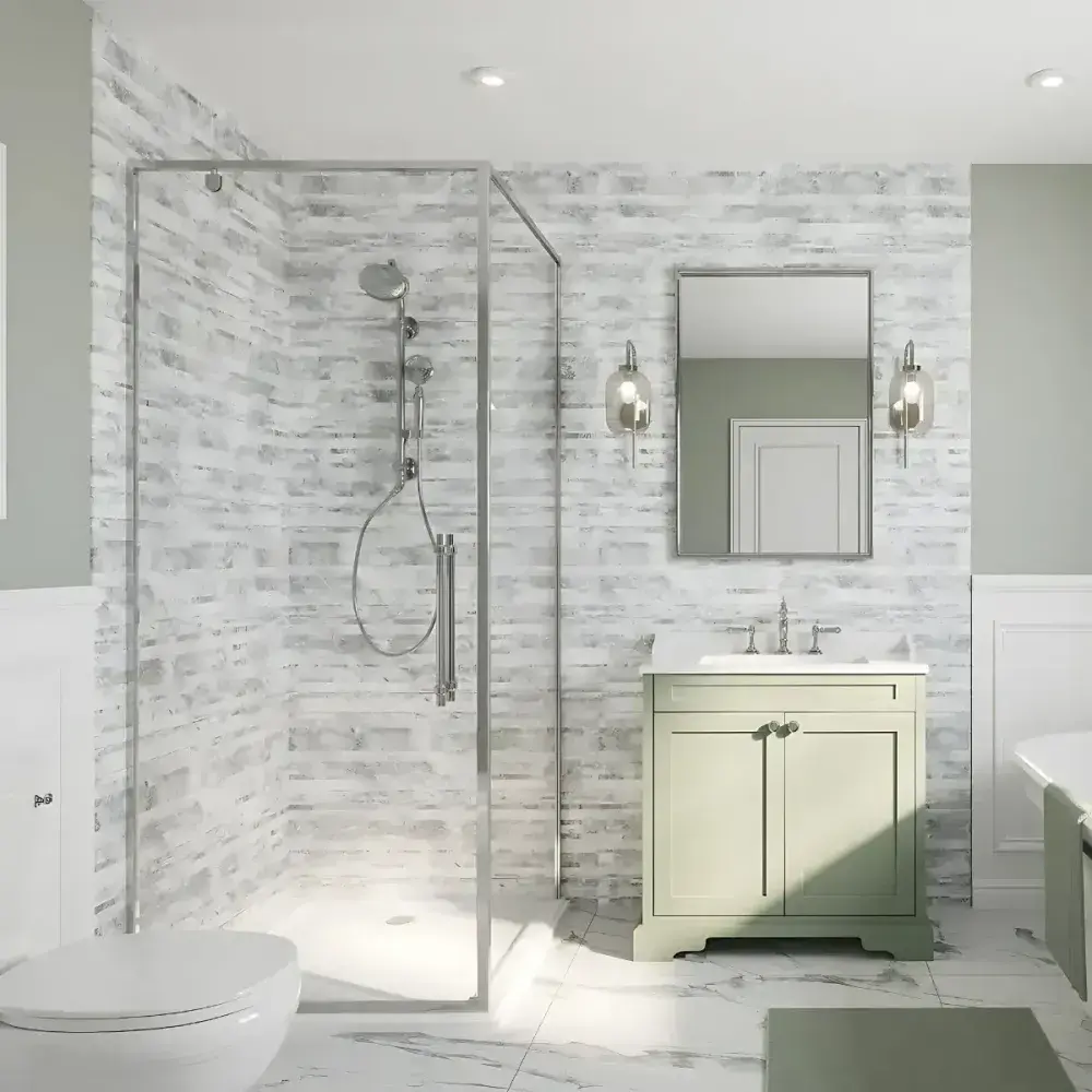 Mermaid Elite Shower Panels - Nuvola Marble