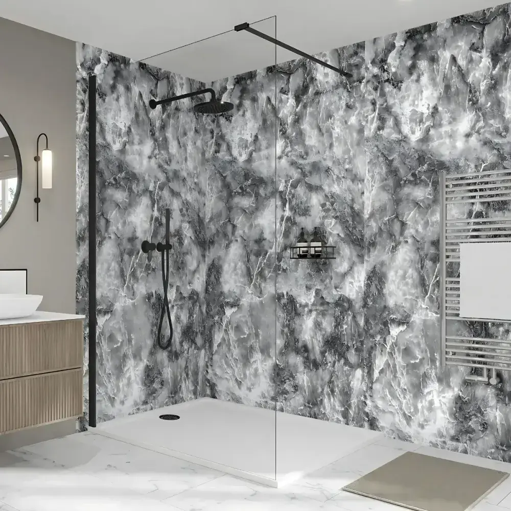 Mermaid Elite Shower Panels - Onyx Grigio
