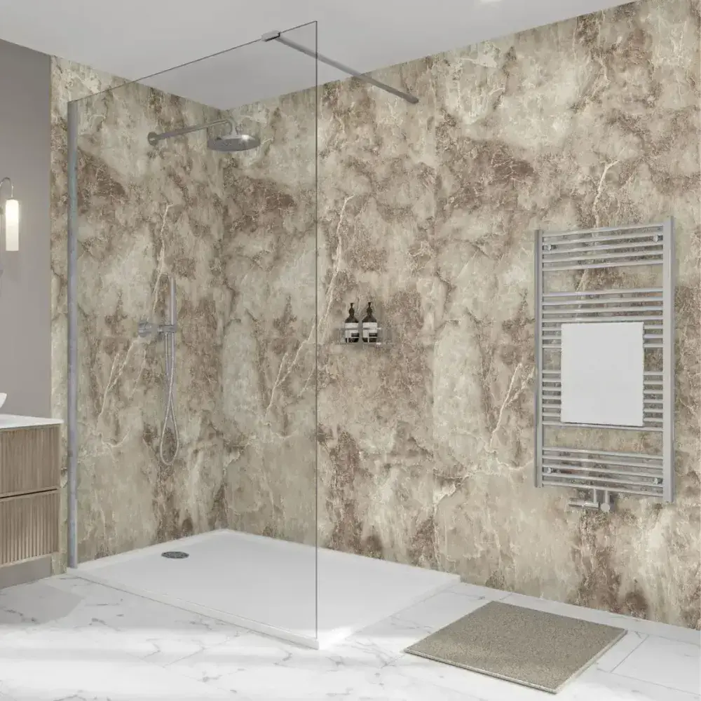 Mermaid Elite Shower Panels - Onyx Marrone