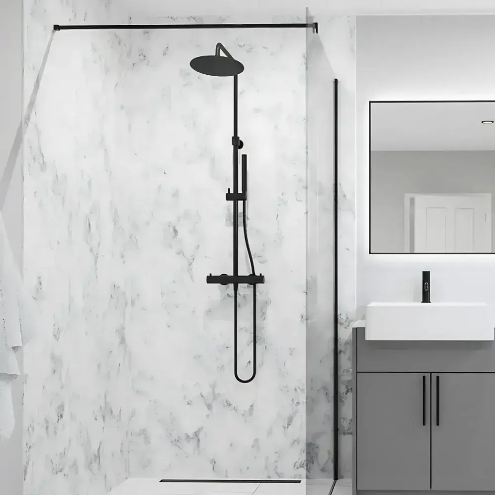 Mermaid Elite Shower Panels - Onyx Nebbiosa