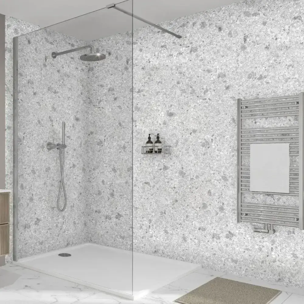 Mermaid Elite Shower Panels - Terrazzo Nauge