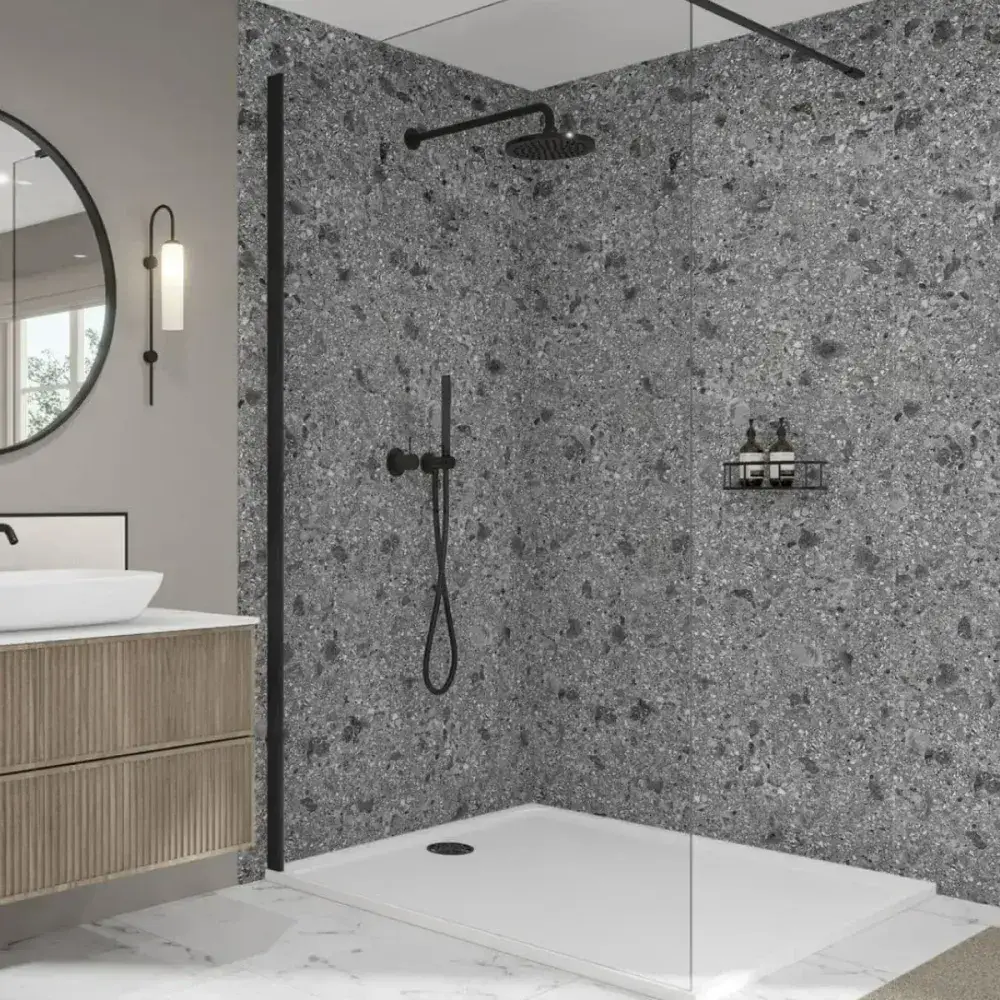 Mermaid Elite Shower Panels - Terrazzo Storm