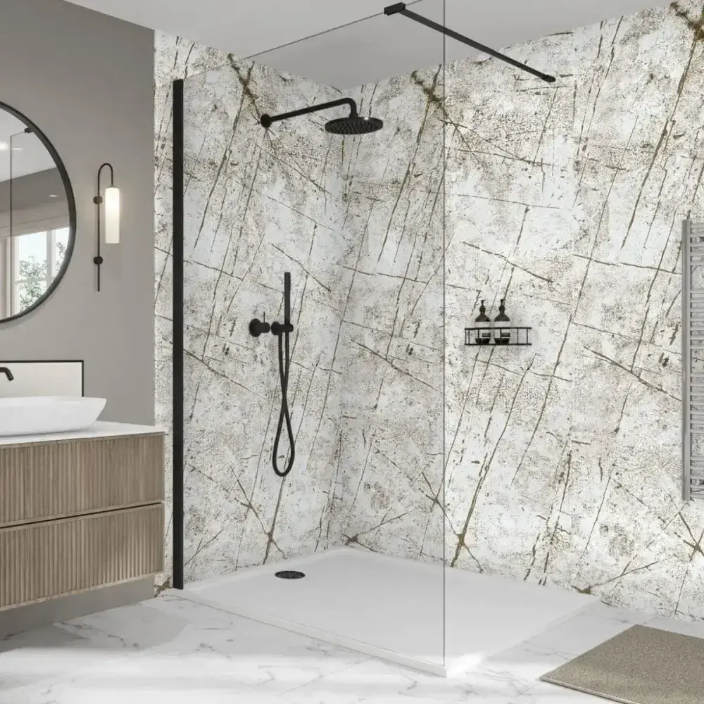 Mermaid Elite Shower Panels - Vienna White
