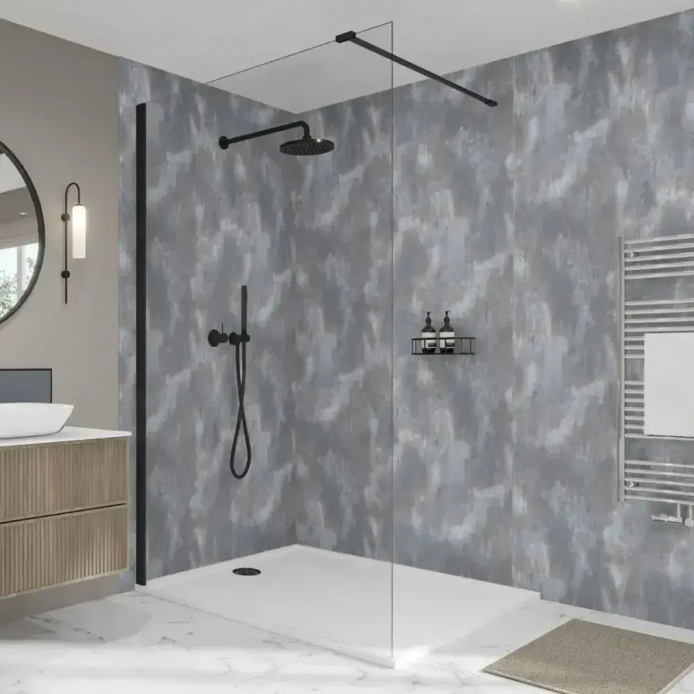 Mermaid Elite Shower Panels - Weathered Concrete