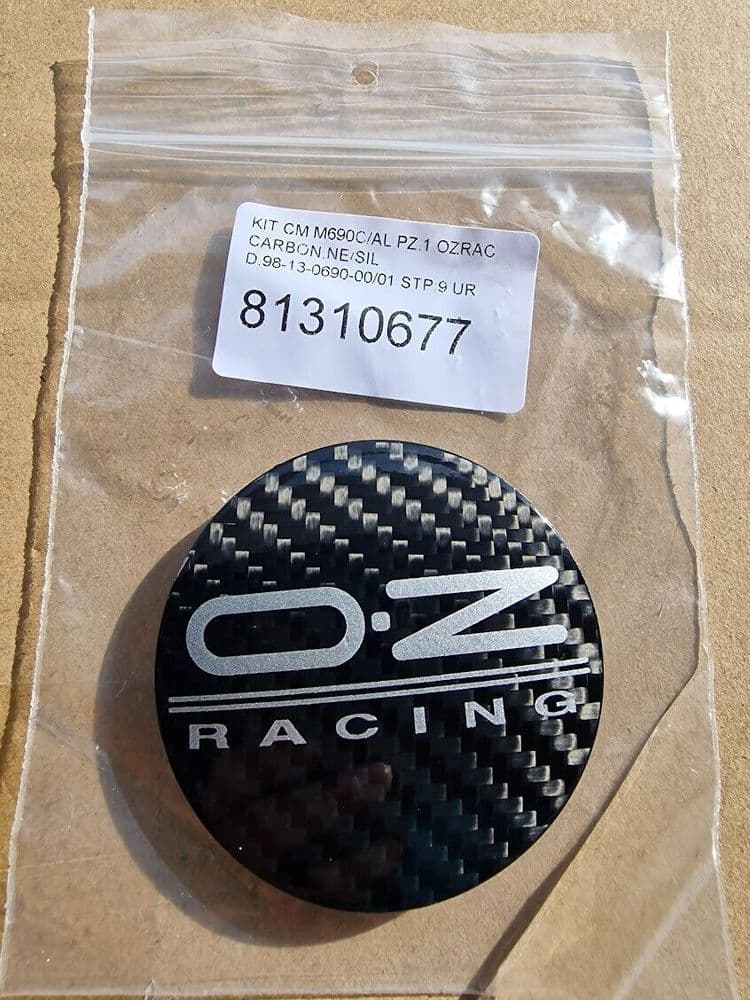 1x 62mm Genuine OZ Racing Wheel Centre Caps Hub Cover Carbon Acrylic ...