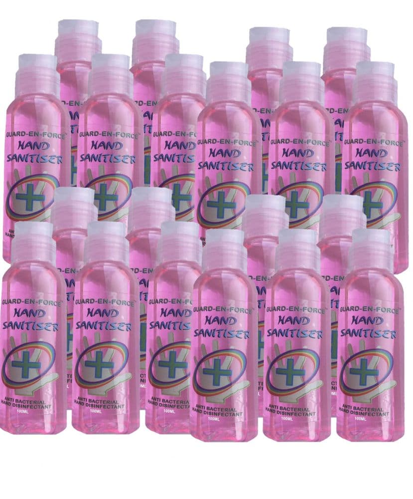 Office Bundle 20 x 100 ML GUARD-EN-FORCE 70 Alcohol Hand Sanitiser Anti ...