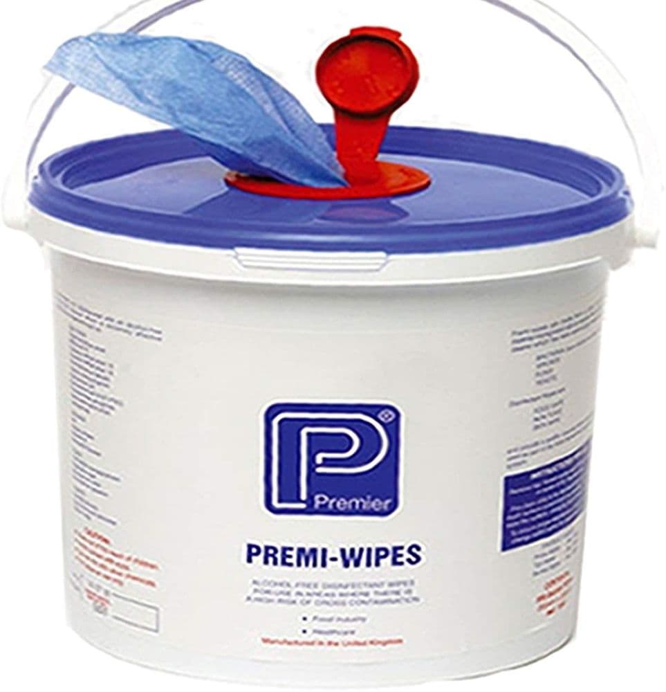 Premier Disinfectant Surface Wipes - Tub of 500 Large Anti-Bacterial ...