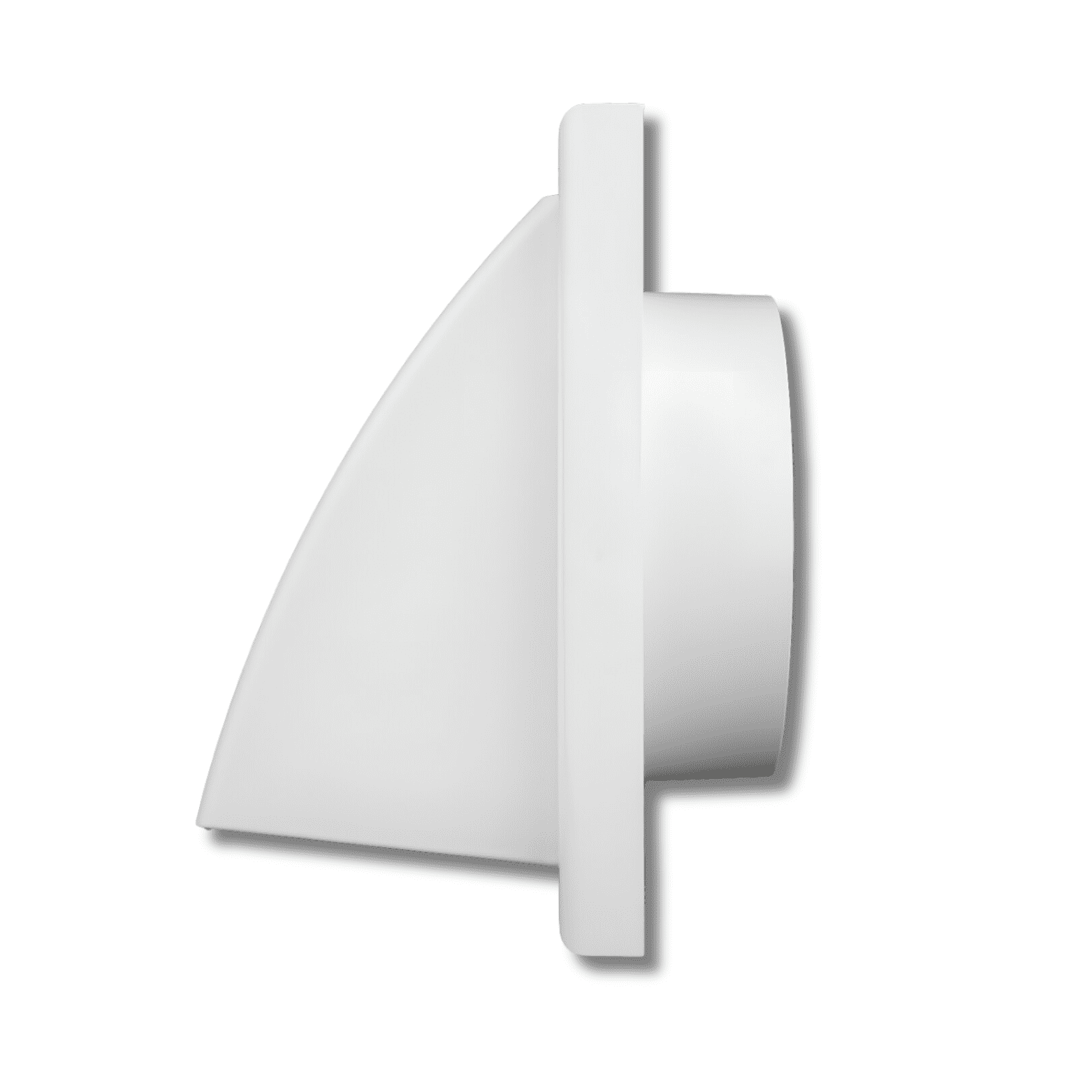 150MM / 6 Inch White Hooded Cowl Ventilation Grill Cover with Backdraft ...