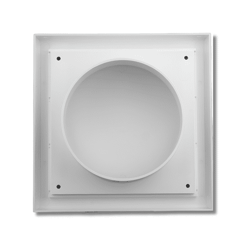 150MM / 6 Inch White Hooded Cowl Ventilation Grill Cover with Backdraft ...