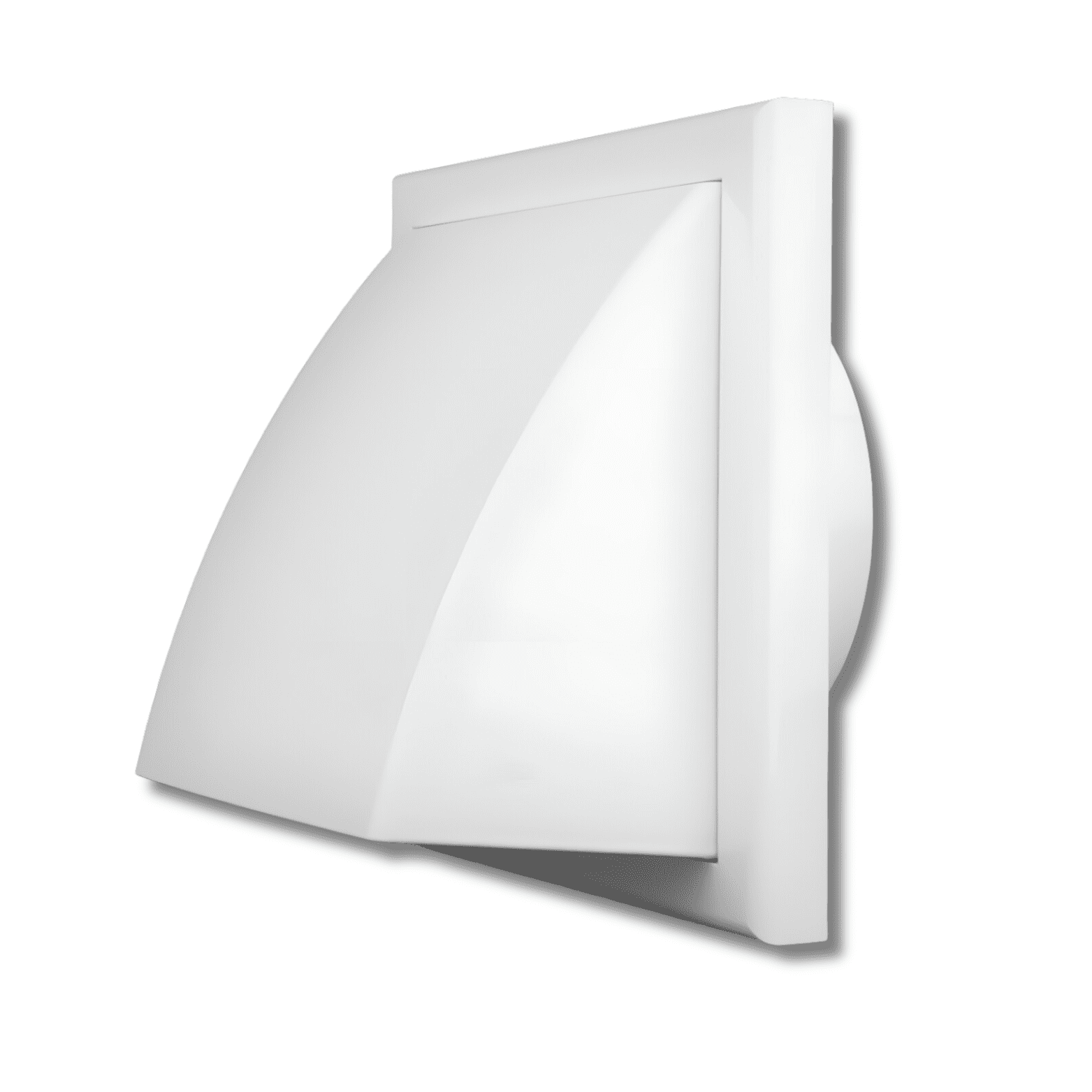 150MM / 6 Inch White Hooded Cowl Ventilation Grill Cover with Backdraft ...