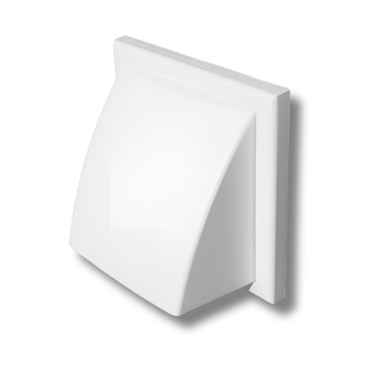 150MM / 6 Inch White Hooded Cowl Ventilation Grill Cover with Backdraft ...