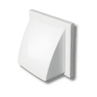 150MM / 6 Inch White Hooded Cowl Ventilation Grill Cover with Backdraft ...