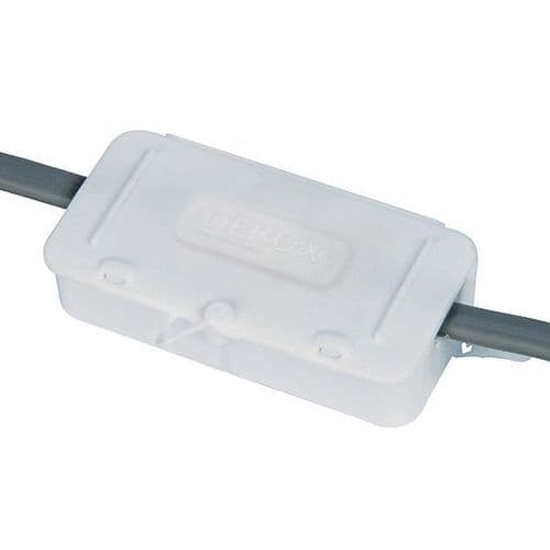 24A IN-LINE JUNCTION BOX 50 X 102 X 28 5MM WHITE