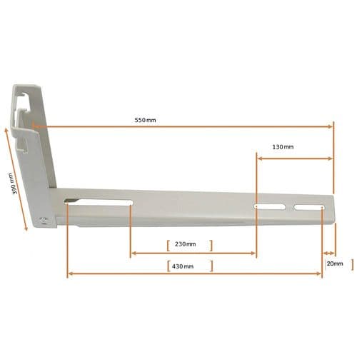 Air-con split Condensing unit Wall Bracket Large 550mm Arm