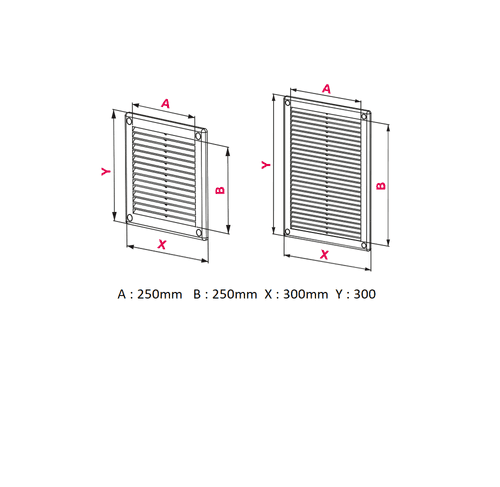 Air Vent Grille Wall Ducting Ventilation Cover Grid ABS plastic Black