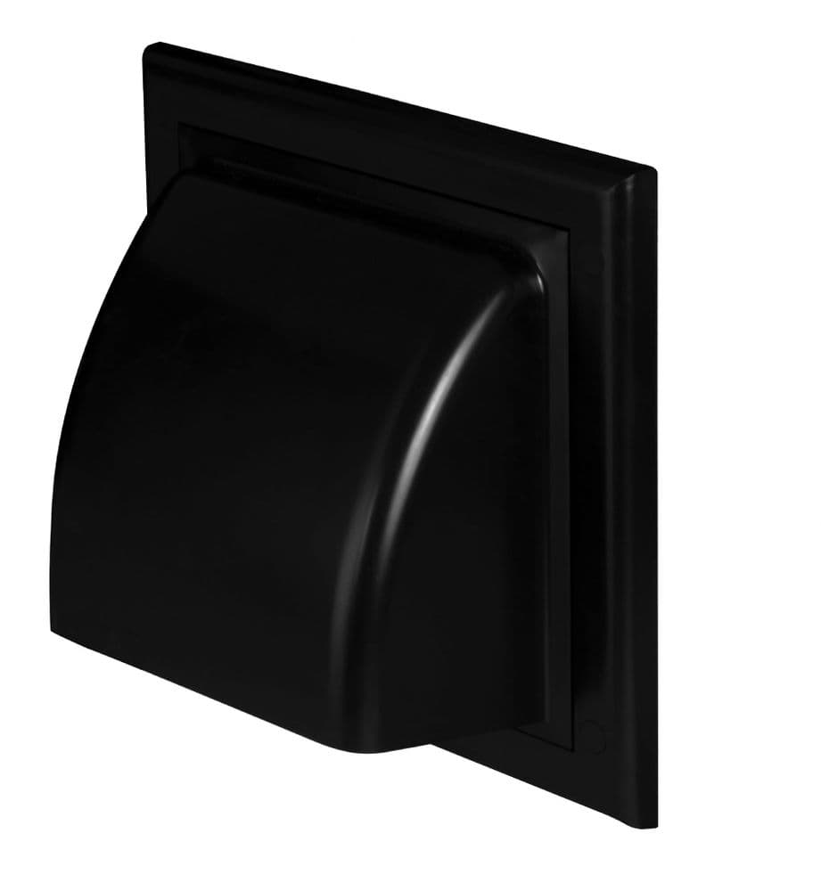 Black Duct Gravity Flap - 100mm /4" - Cowl Ventilation Cover Air Vent ...