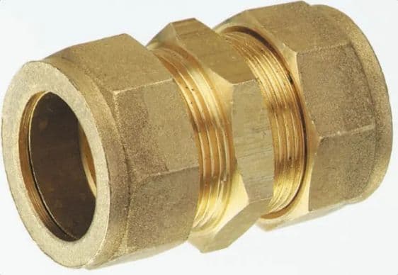 Brass Compression Straight Coupler 22mm