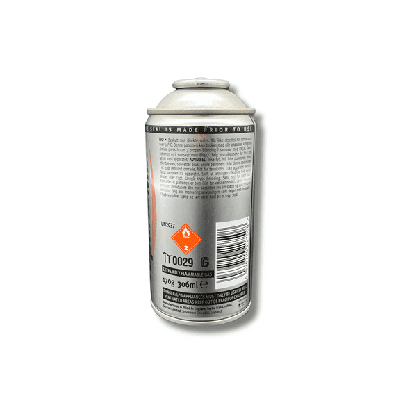 Butane Propane Mix Gas Cartridge - 170g Threaded EN417 GoSystem Premium ...