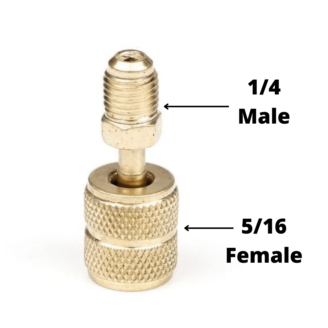 Charging Hose Adaptor 410A 1/4" male to 5/16" female