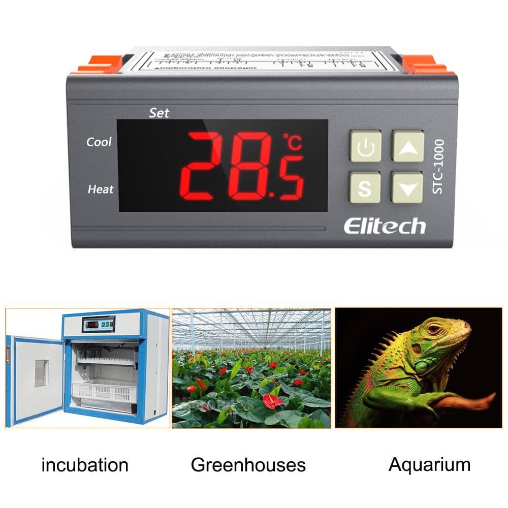 Elitech Temperature Controller STC-1000 All-Purpose Digital Thermostat