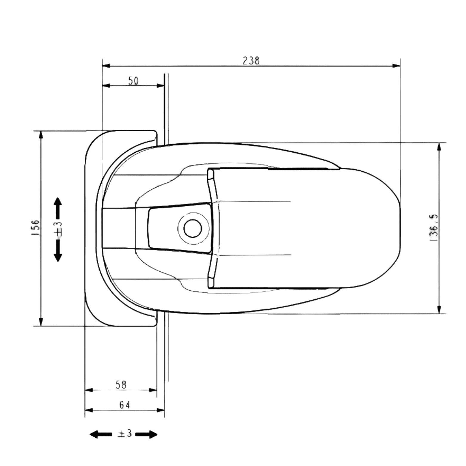 Fermod 520-521 Coldroom Door Fastener Lock