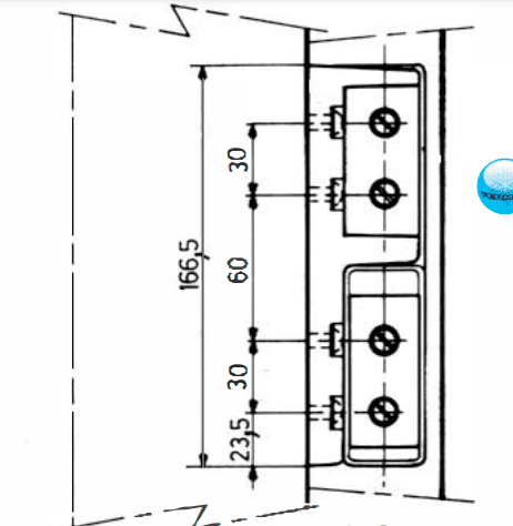 Fermod Hinge for Coldroom Door 480-481