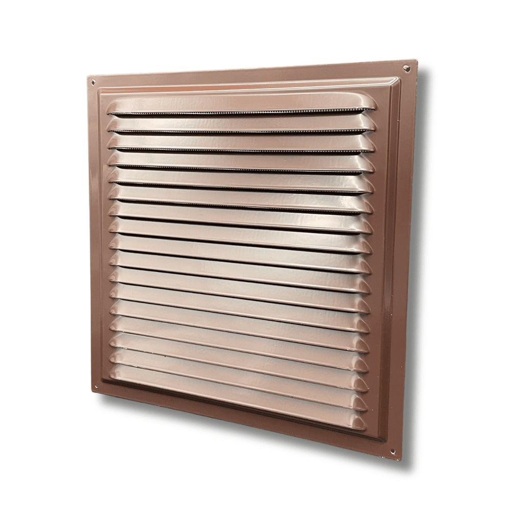 AirTech-UK Flat Brown Metal Fixed Grille 300x300mm with FlyScreen ...